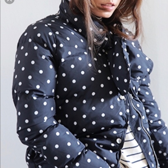 Stylenanda | Jackets & Coats | Stylenanda Poka Dot Puffer Jacket With ...
